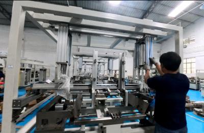 China Semi-automatic Radiator Core Builder Machine With Indenter 3 Within Maximum Core Size 800*800*100mm for sale