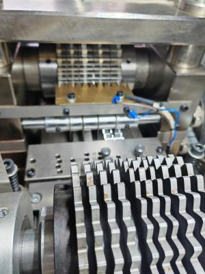 China Professional Radiator Fin Forming Machine with 3.2-3.5mm Fin Wave Distance and 0.08mm Fin Material Thickness for sale