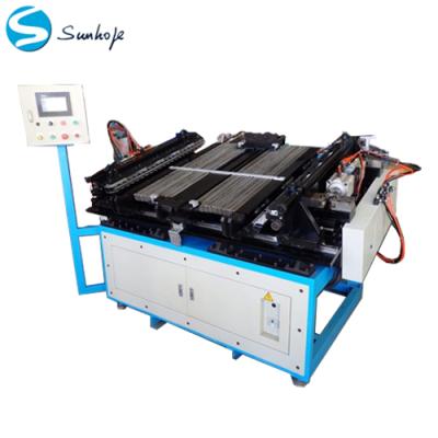 China Servo Driven 5mm Fin 2 Row Radiator Core Builder Machine for sale