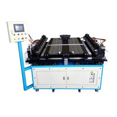 China Servo Driven 5mm Fin 2 Row Radiator Core Builder Machine Precision Servo Drive Hydraulic Clamping for sale