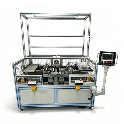 China Adjustable Speed Triple Indenter Radiator Core Builder Machine | Semi-Automatic 2-Row Aluminum Core Assembly Equipment for sale