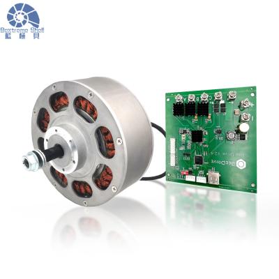 China 6.5 Inch High Torque BLDC Servo Motor 500W 45Nm with Built-in Encoder for Rowing Machines for sale