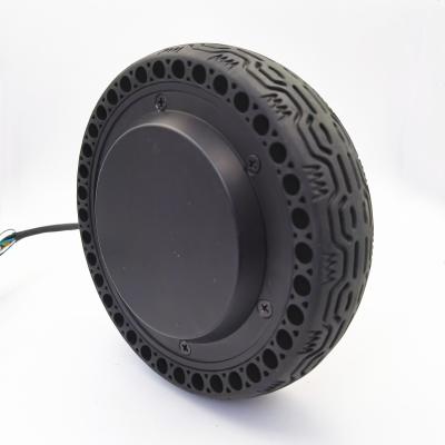 China 6.5 Inch Honeycomb Tires Hub Motor with Built-in Encoder - 200-380W Power, 24-48V Voltage for AGV and Wheelchair Applications for sale