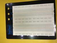 China 1680 Points White Electronic solderless breadboard & prototyping board with metal plate for sale