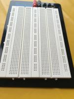 China 3A - 5A ABS Housing Round Hole Breadboard , White Large Solderless Breadboard for sale