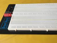 China 3A - 5A ABS Housing Round Hole Breadboard , White Large Solderless Breadboard for sale
