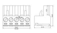 China 300V Wire Range 28-12AWG Pluggable Terminal Block Connector for sale