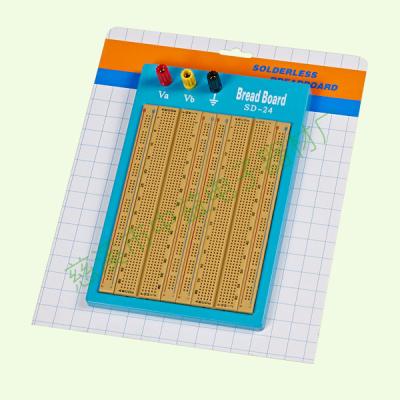 China Blue Plate Brown Solderless Circuit Board With Blue / Red Lines 1680 Points for sale