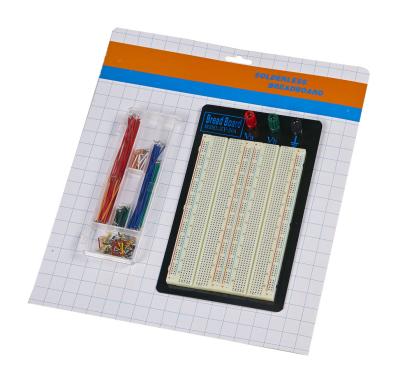 China 1660 Tie Point ABS Material 20AWG - 29AWG Breadboard And Wire Kit for sale