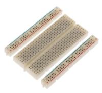 China Square Hole Solderable Breadboard Red / Blue Strips For Power Supply Connections for sale