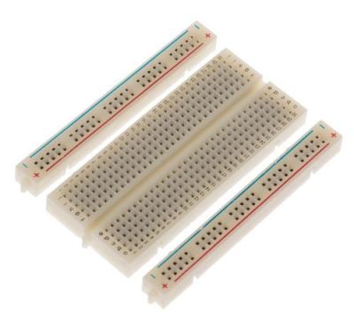 China Square Hole Solderable Breadboard Red / Blue Strips For Power Supply Connections for sale