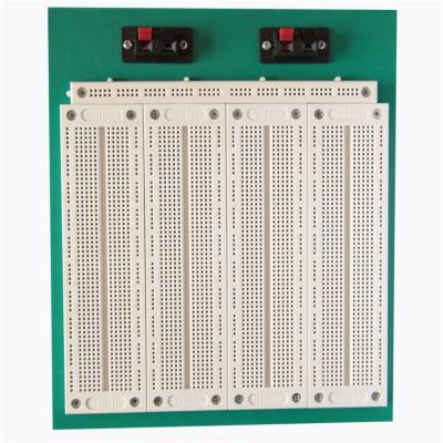 China Experiment White Electronics Breadboard Kit 2860 Points Green Plate for sale