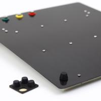 China ABS Plastic Soldering Breadboard Transparent With Black Aluminum Plate for sale