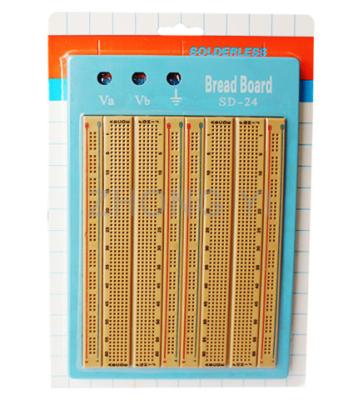 China Brown Electronics Breadboard Kit Prototyping With 4 Distribution Strips for sale