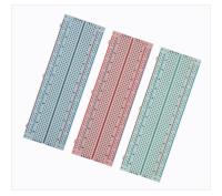 China 830 Point  Full Size Green Breadboard for prototyping to Develop DIY  with blue and red contacts for sale