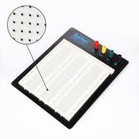 China 3 Terminal Strips Round Hole Breadboard ABS Material 2420 Tie Points for sale