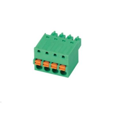 China PA66 Brass Contact Pluggable Terminal Block 7 Mm for sale
