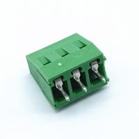 China 3 Poles 5.0mm Pitch Brass Cage PCB Screw Terminal Block 300V 10A for sale