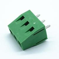 China 3 Poles 5.0mm Pitch Brass Cage PCB Screw Terminal Block 300V 10A for sale