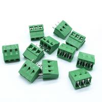 China 3 Poles 5.0mm Pitch Brass Cage PCB Screw Terminal Block 300V 10A for sale