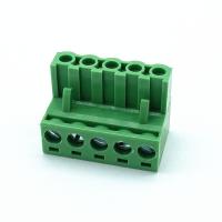 China 10A Female Panel Mounted Plug-In Terminal Block With PA66 Housing for sale