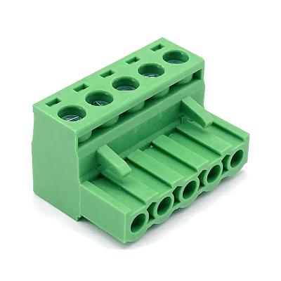 China 10A Female Panel Mounted Plug-In Terminal Block With PA66 Housing for sale