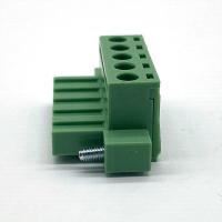 China 300V 10A M2.5 Screw Fixed Ear Plug-In Brass Terminal Block for sale