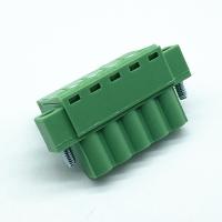 China 300V 10A M2.5 Screw Fixed Ear Plug-In Brass Terminal Block for sale