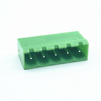 China 5 Pin 5.0 5.08mm Pitch Screwless Male Plug-In Terminal Block for sale