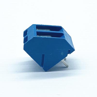 China HQ330-5.0mm Pitch Pluggable Screw Terminal Blue 2P Wire Connector for sale