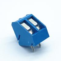 China HQ330-5.0mm Pitch Pluggable Screw Terminal Blue 2P Wire Connector for sale