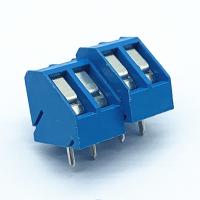 China HQ330-5.0mm Pitch Pluggable Screw Terminal Blue 2P Wire Connector for sale