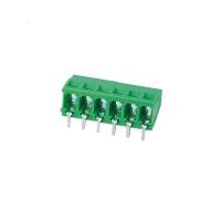 China 300V 5.0mm Pcb Mount Screw Terminal Right Angle HQ128R Brass Cage for sale