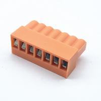 China Orange 300V 2-24 poles Plug-In Terminal Block Female Panel Mounted for sale