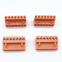 China Orange 300V 2-24 poles Plug-In Terminal Block Female Panel Mounted for sale