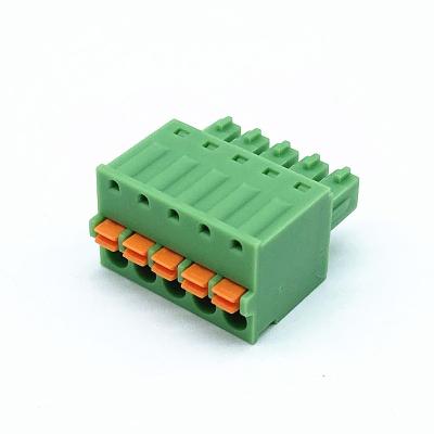 China PA66 28-16AWG Pluggable Terminal Block Connector HQ15EDGKD-3.5/3.81mm Pitch for sale