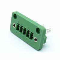 China Screw Type Plug-In Terminal Block HQ15EDGWB-3.81mm Pitch Brass for sale