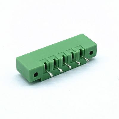 China Vertical Angle Terminal Block Connector Plug 2-22 Poles HQ15EDGVM-3.5/3.81 for sale