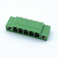 China Vertical Angle Terminal Block Connector Plug 2-22 Poles HQ15EDGVM-3.5/3.81 for sale