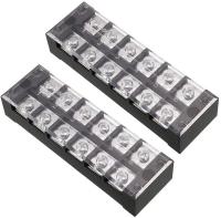China 9.0mm 12.0mm Screw PCB Barrier Strip Terminal Block Wire Connector Double Row for sale