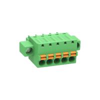 China Screw Ear Fixed 5 Poles 3.5 / 3.81mm Pluggable Pcb Terminal Block Connection for sale