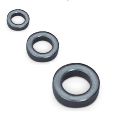 China NiZn Magnetic Ferrite Core Ring EMI Filter MCRS Series - 7.3mm to 20mm Sizes, 25Ω to 574Ω Impedance Range for sale