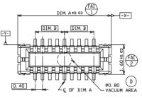 China Black PCB Board-to-Board Connector 0.4mm Pitch 0.8mm Height with 30+ Position Options for sale