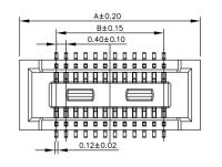 China 0.4mm Pitch Board To Board Connector 1.5mm Height High Speed BTB ROHS Compliant 30V Rating for sale