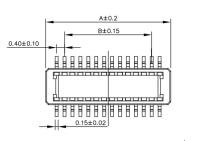 China Male High Speed Board To Board PCB Connectors 0.4mm Pitch 1.5mm Height with 30V Rating for sale