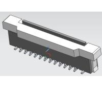 China SMT Vertical FPC Connector 50 Pin 0.5mm Pitch 5.6mm Height ZIF with Cover for Industrial Applications for sale