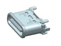 China 24-Pin USB Type C Vertical Connector SMT 7.45mm Height IPX8 Waterproof 5A Current Rating for sale