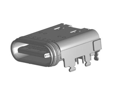 China IPX8 Waterproof USB Type C Vertical Connector 24-Pin SMT 7.45mm Length 5A Current Rating for sale