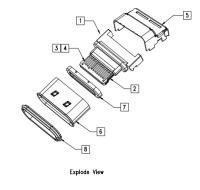 China USB 3.0 Type C Female Connector 24-Pin SMT Right Angle with 5A Current Rating and IPX8 Waterproof for sale