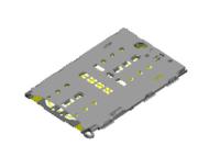 China Copper Alloy Nano SIM Card Jack T Flash Card Connector with 0.3A Rating and 3000 Cycle Durability for sale